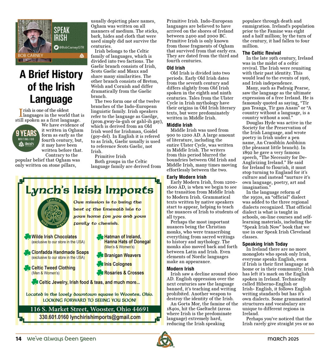 Speak Irish: A Brief History of the Irish Language - iIrish newsmagazine