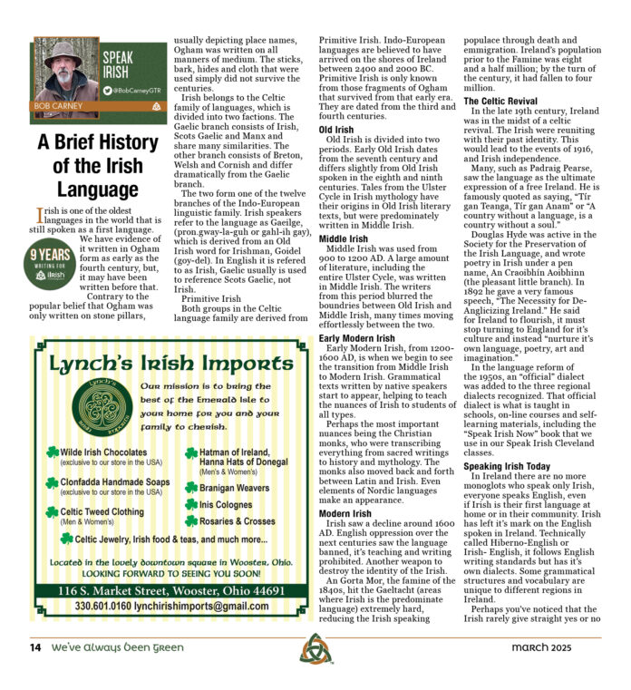 Speak Irish: A Brief History of the Irish Language - iIrish newsmagazine